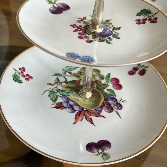 Vintage | Other | Vintage Israel Naaman Porcelain 2tiered Canapedesert ...
